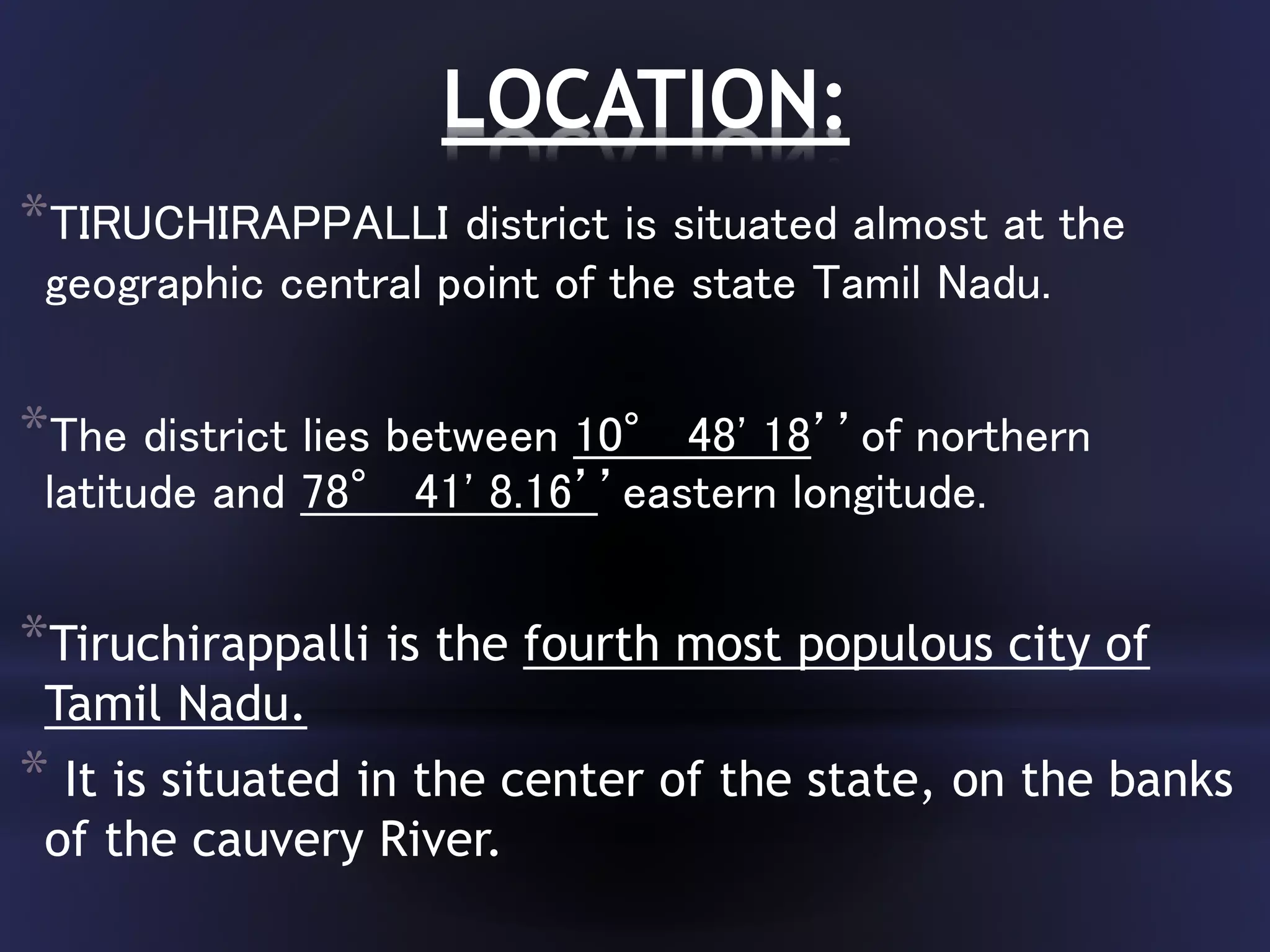 Geography of Tiruchirappalli | PPTX