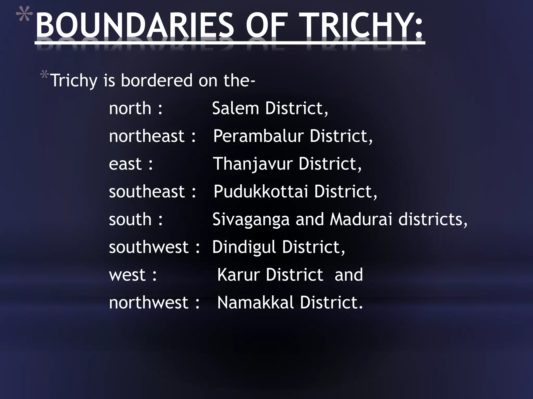 Geography of Tiruchirappalli | PPTX
