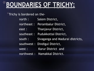 Geography of Tiruchirappalli | PPTX
