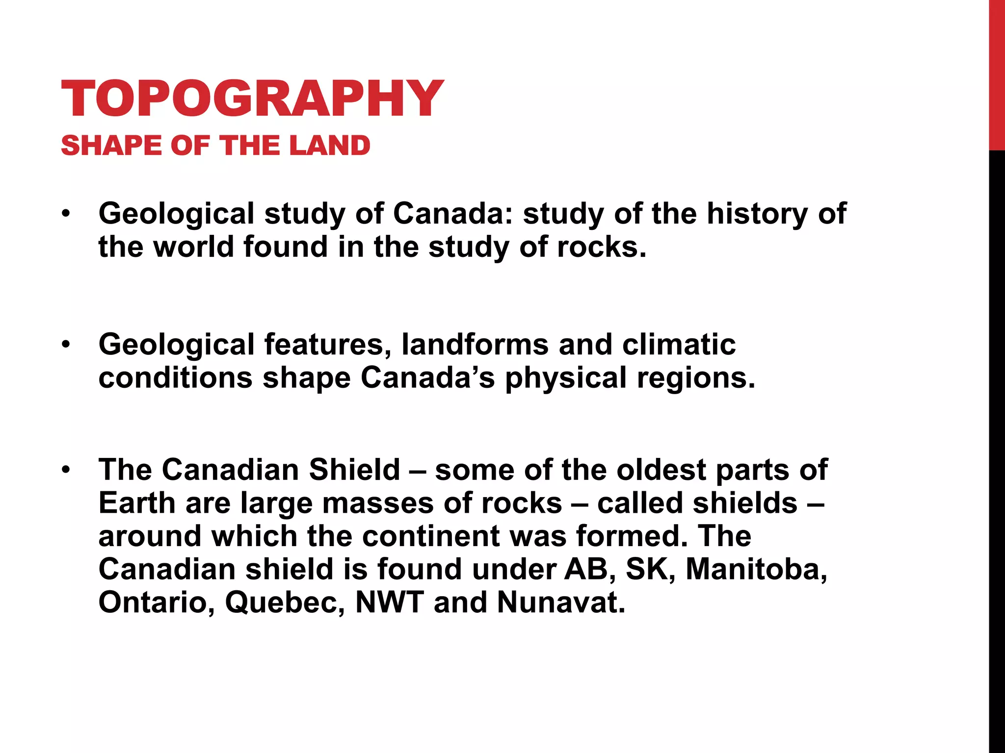 Geography of Western Canada | PPTX