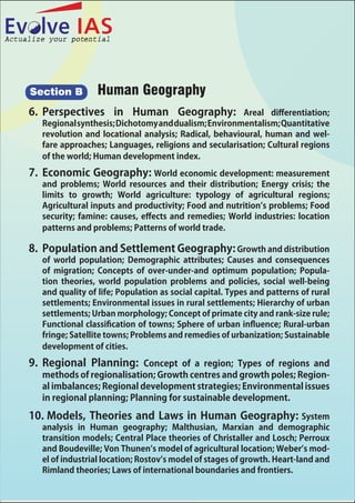 Geography Optional Syllabus | PDF