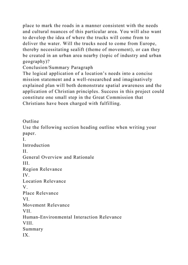 Geography Project – Project Plan InstructionsFollowing your Module.docx