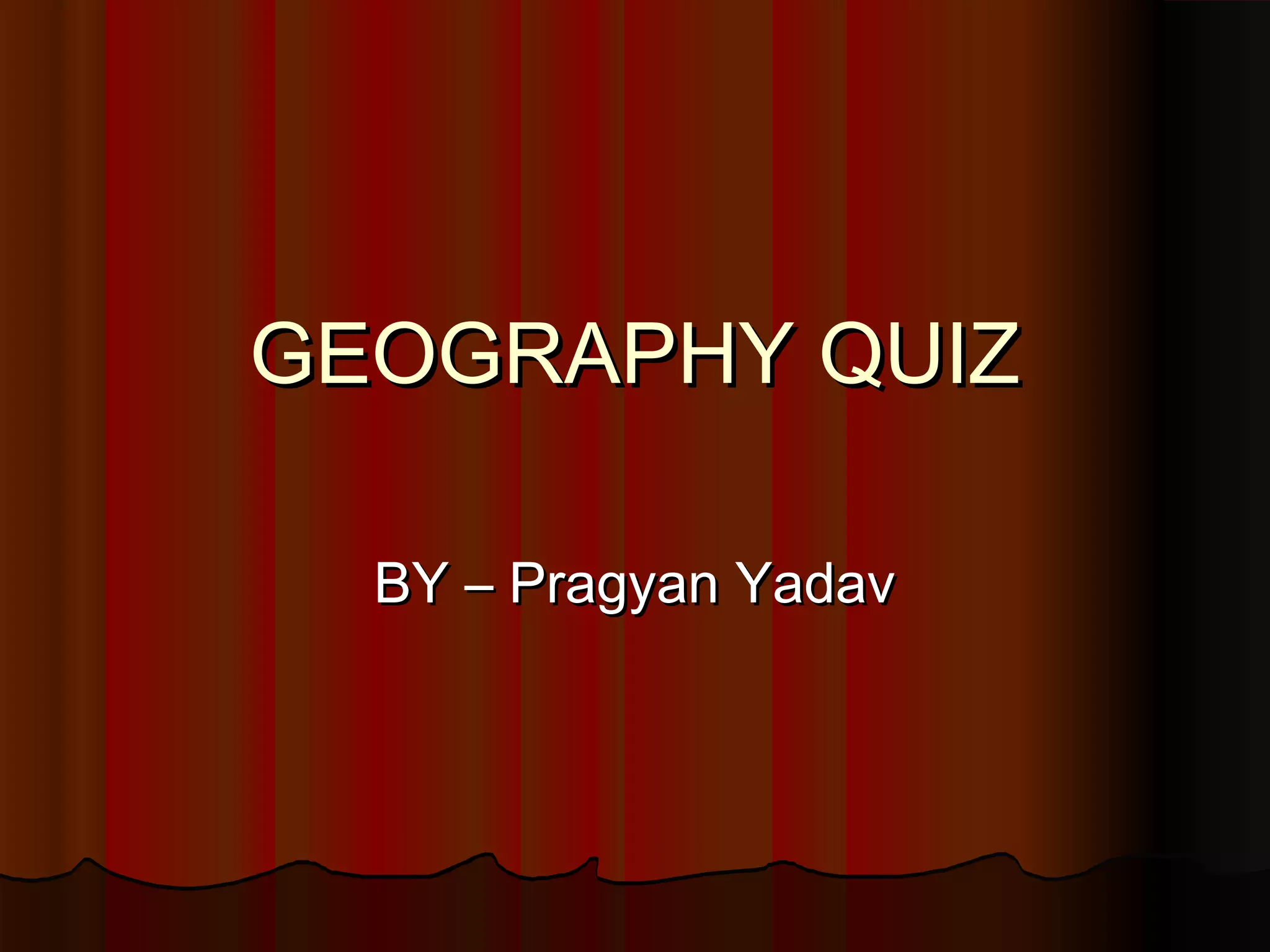 Geography quiz | PPT