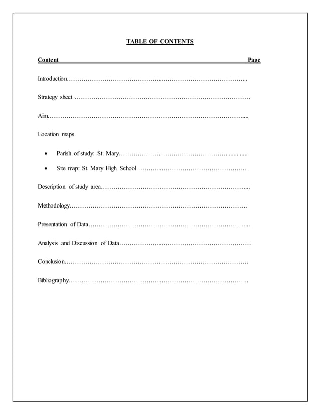 Geography CSEC SBA | DOCX | Geography | Science