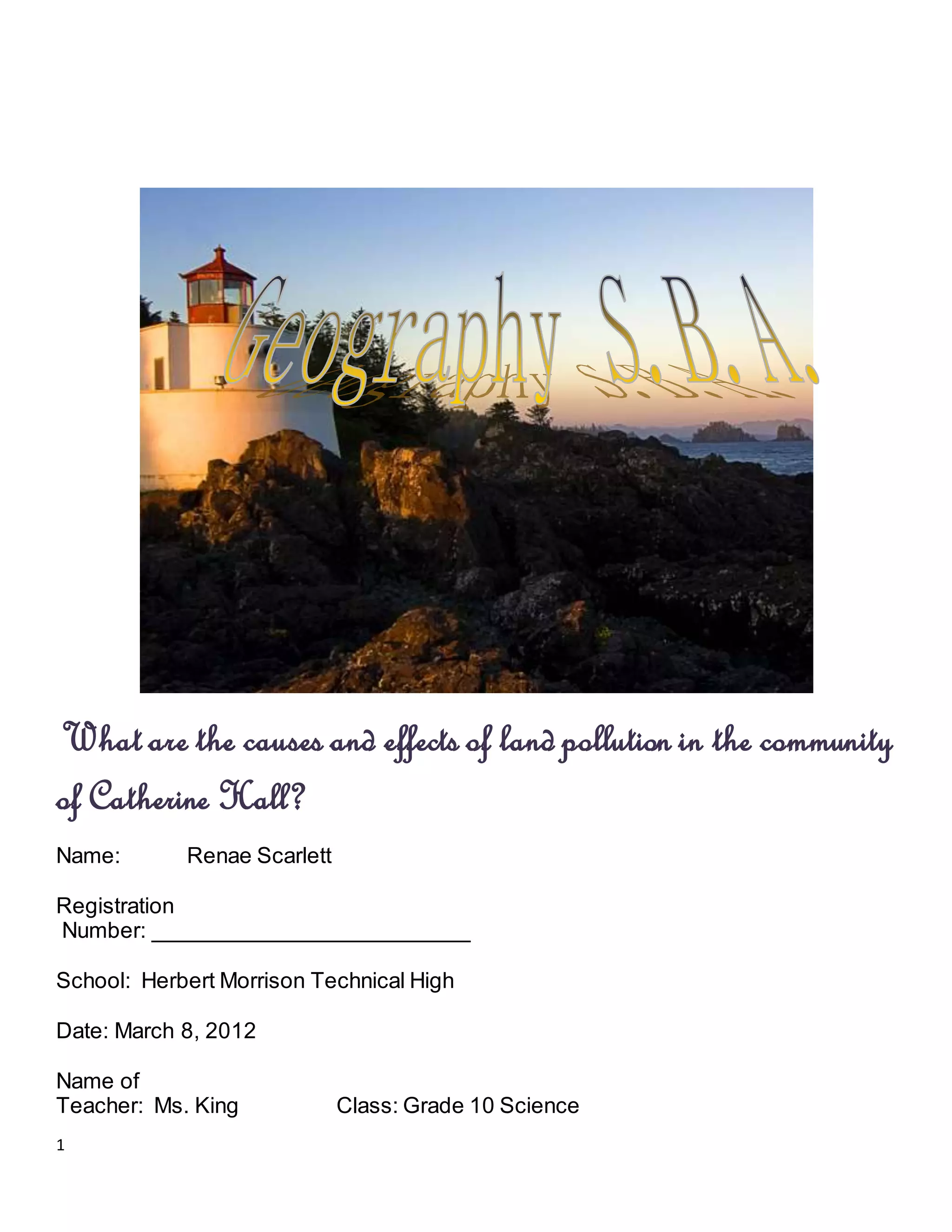 Geography sba | DOCX