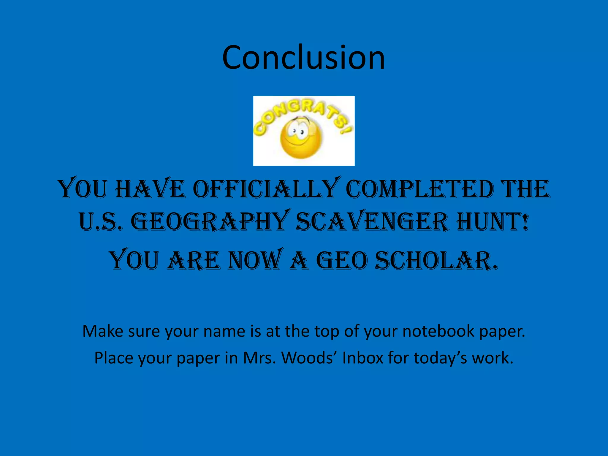 Geography scavenger hunt | PPTX