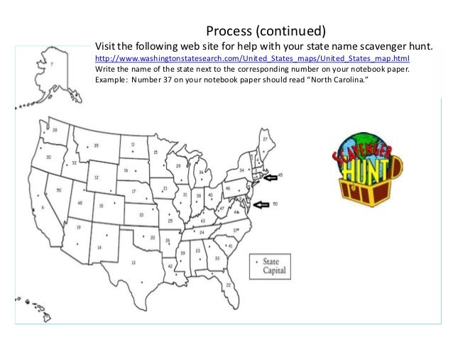 United States Map Geography Scavenger Hunt Answers - United States Map