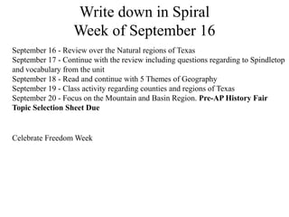 Geography stations week | PPTX