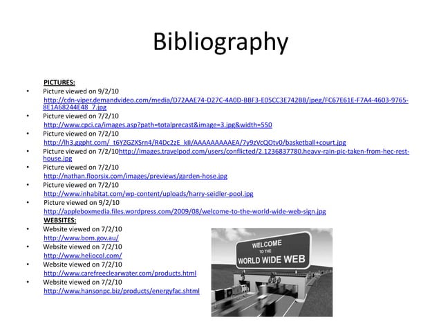 Physical & human environments student work sample | PPT