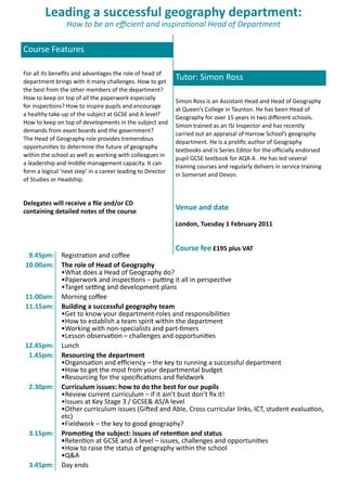 Geography teacher | PDF