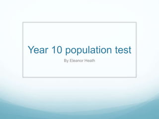 Geography test population | PPTX
