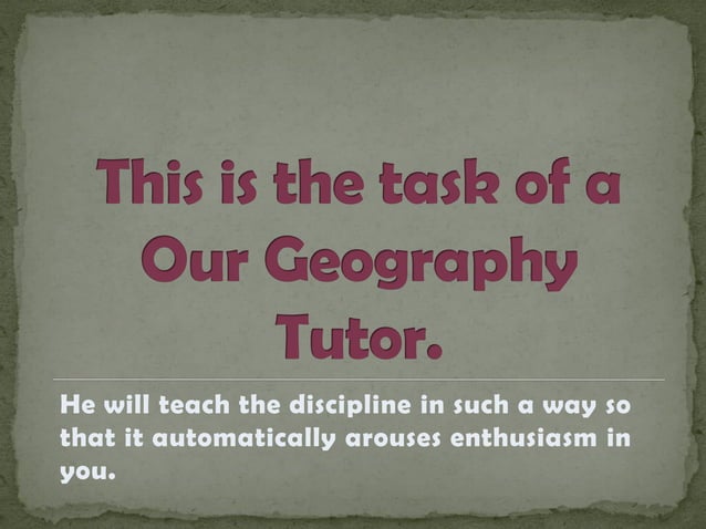 Geography Tutor | PDF