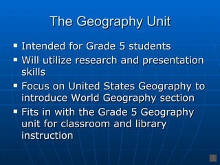 Geography Unit Plan | PPT | Educational Assessment | Education