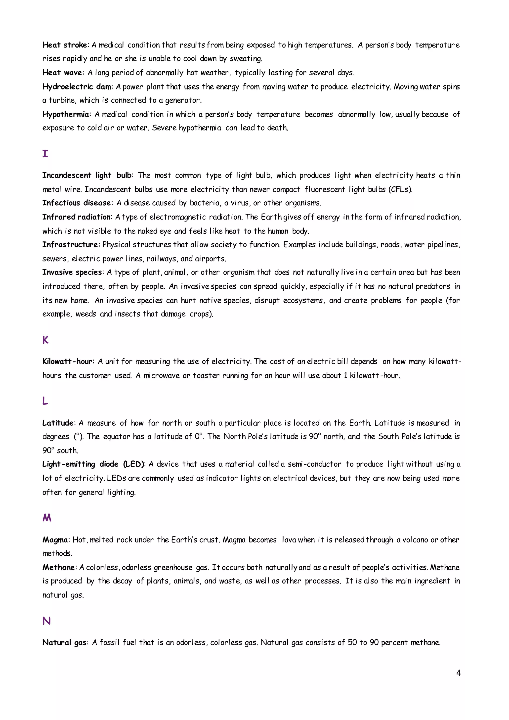 Geography vocabulary bbc bitesize | PDF