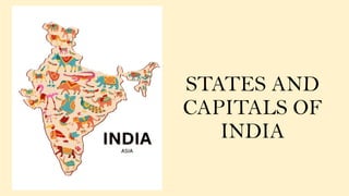 geography state and its capital of india | PPTX