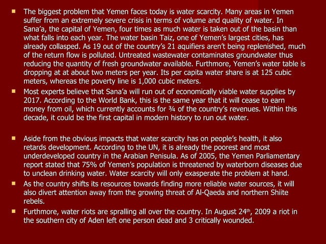 Geography yemen presentation | PPT