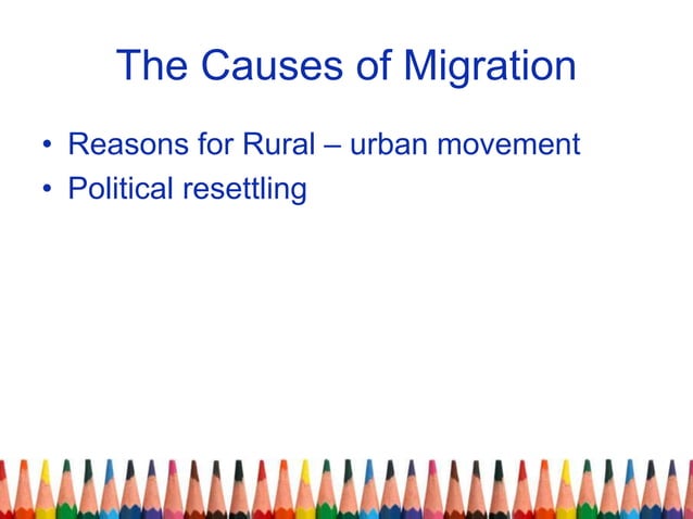 AS Level Human Geography - Migration of Population | PPTX