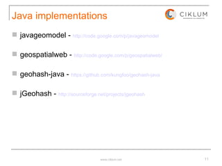 Geohash in mapping applications | PPT