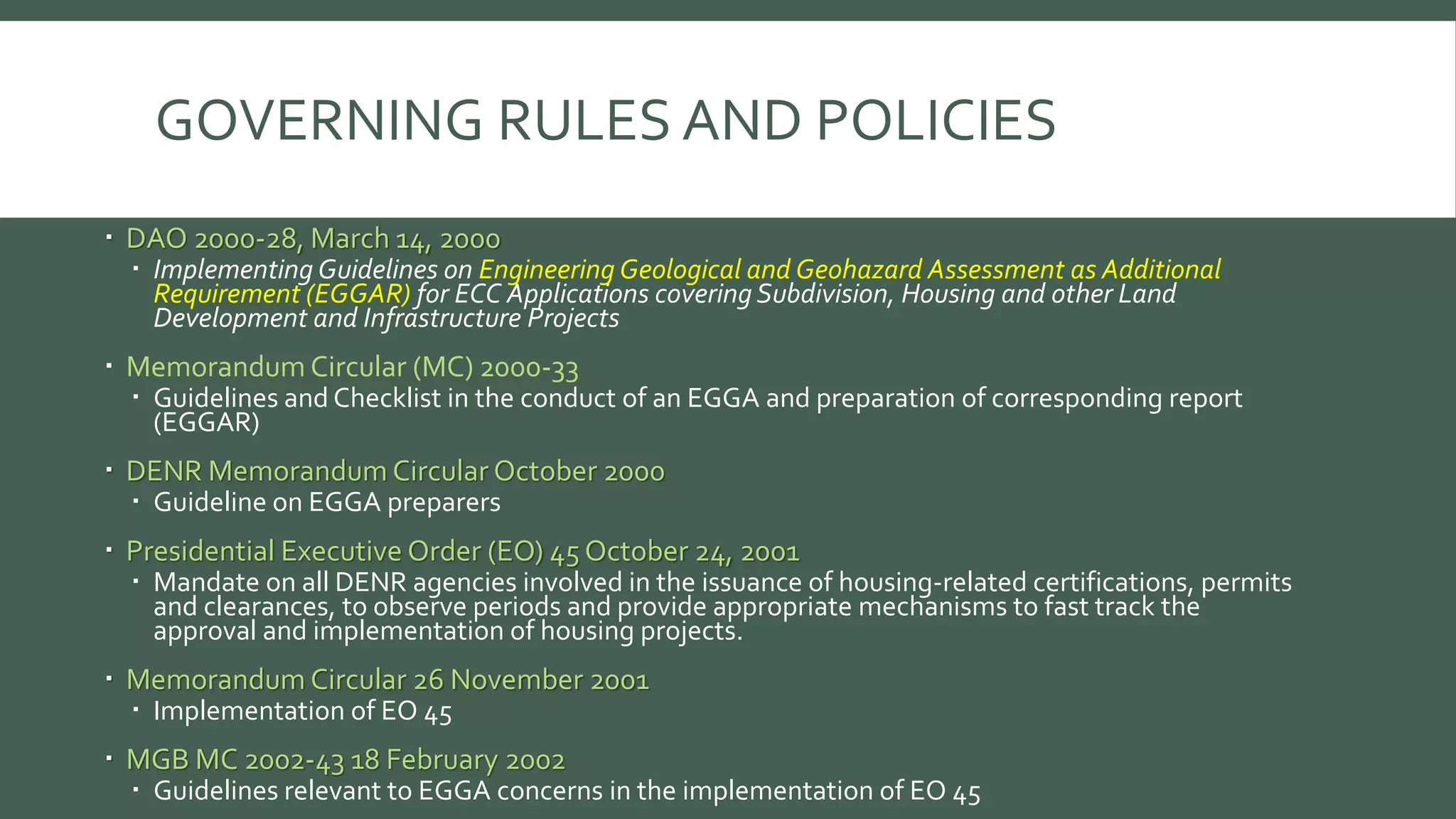 Geohazard mapping and assessment program | PPTX