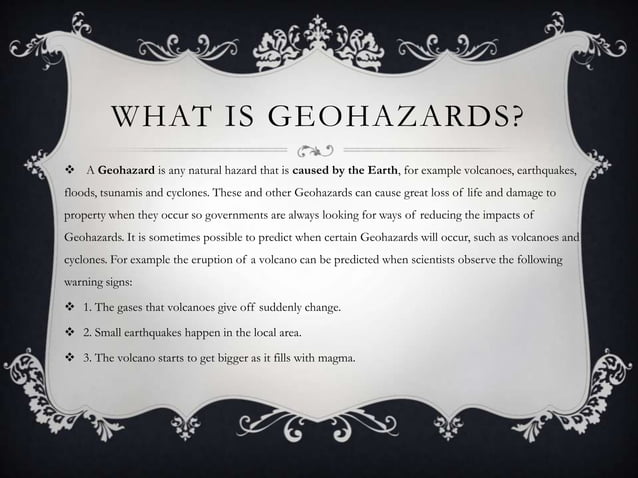 Geohazards | PPTX | Geology | Science