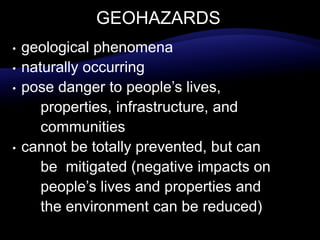 Geohazard in Disaster Risk Reduction Management. | PPTX
