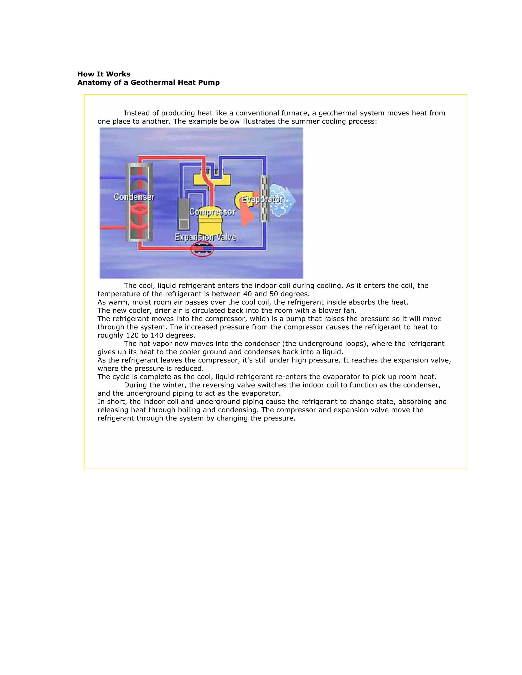 Geothermal heating & cooling | PDF