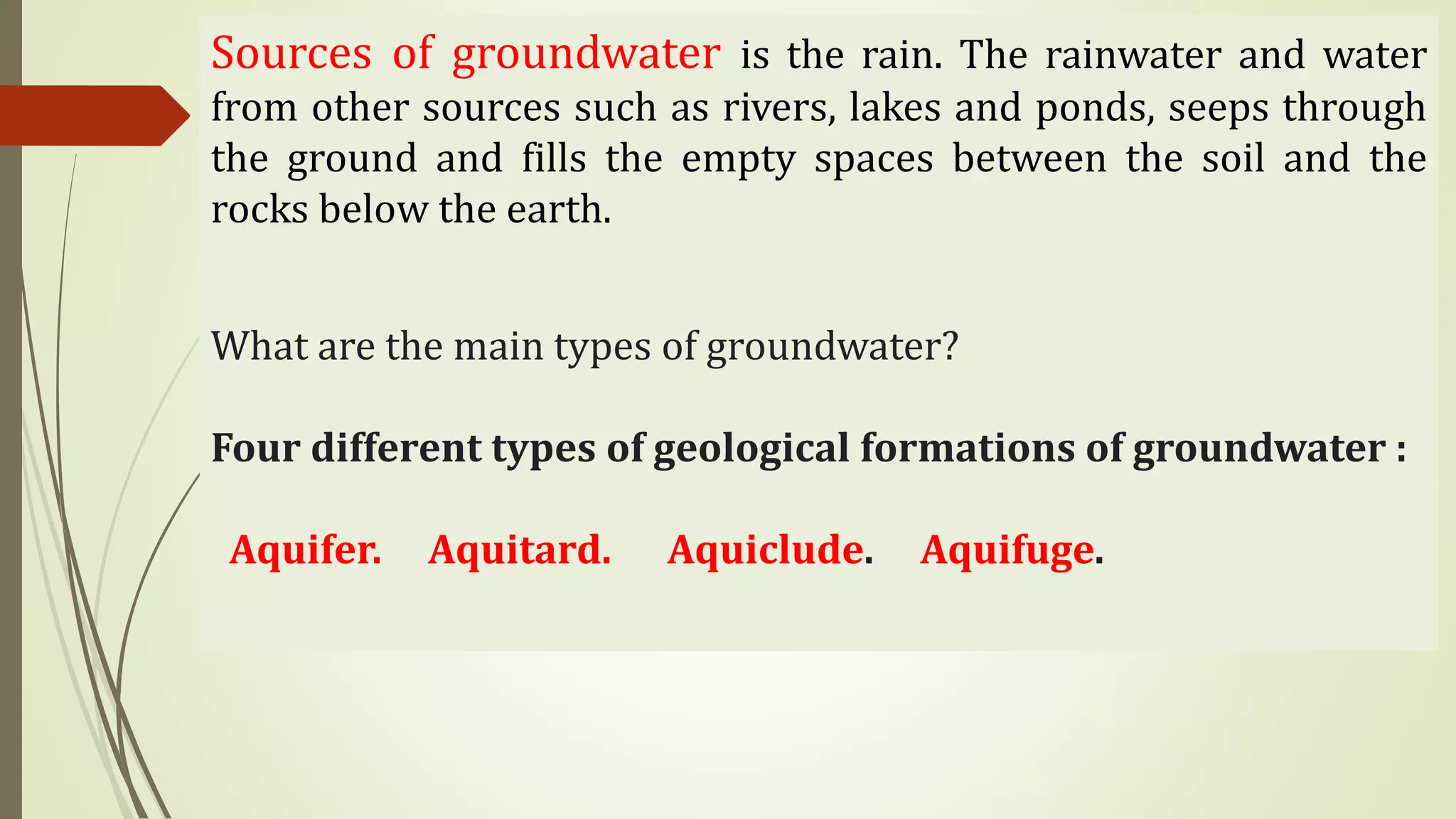 Geo-hydrology for Civil Engineering | PPTX