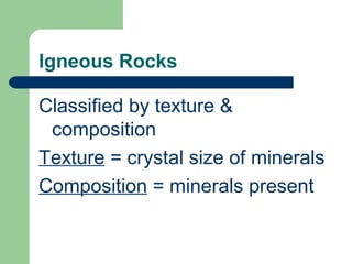 EASC 116 Ch. 3 Igneous Rx | PPT | Geology | Science