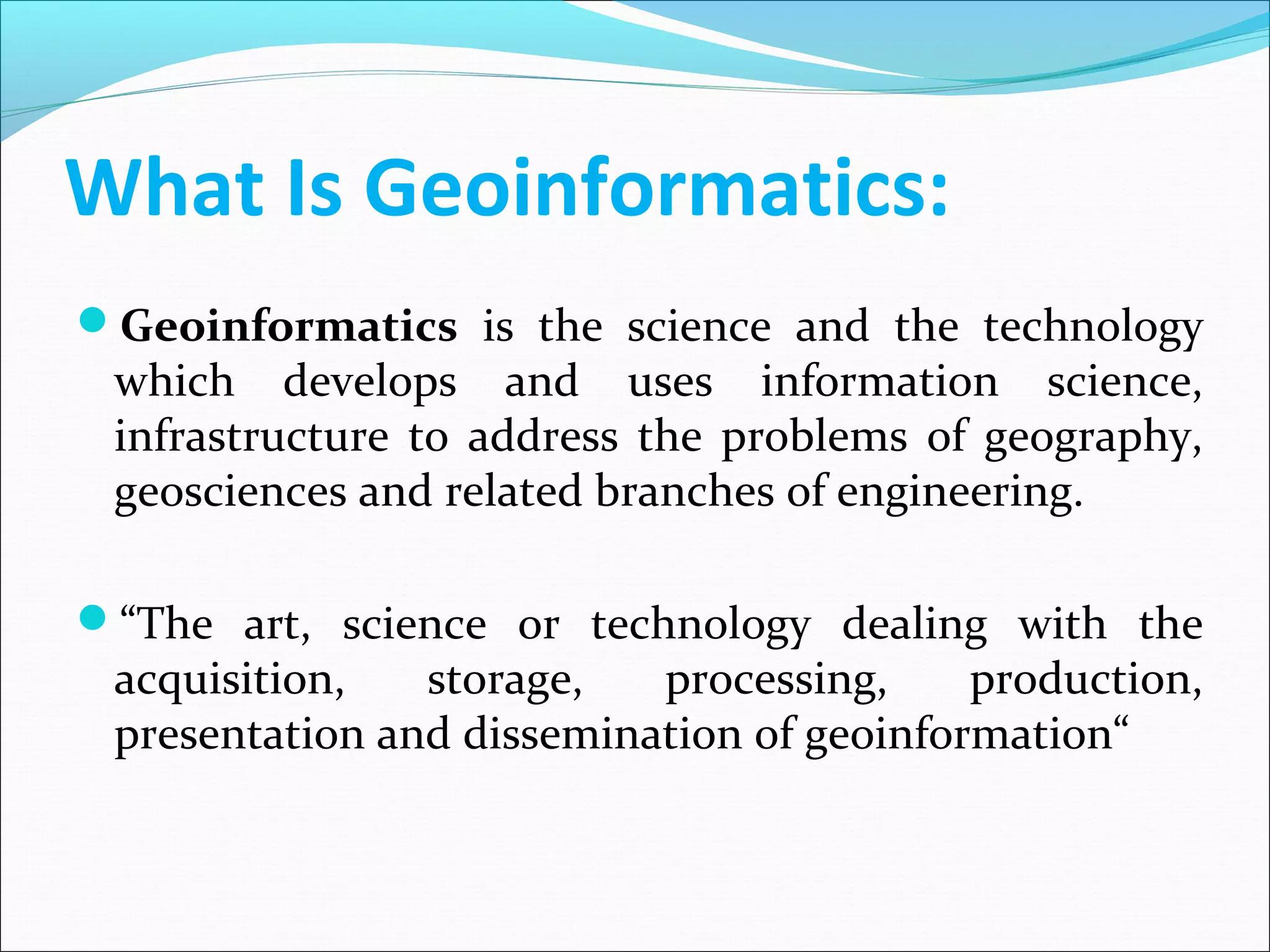 Geoinformatics | PPT
