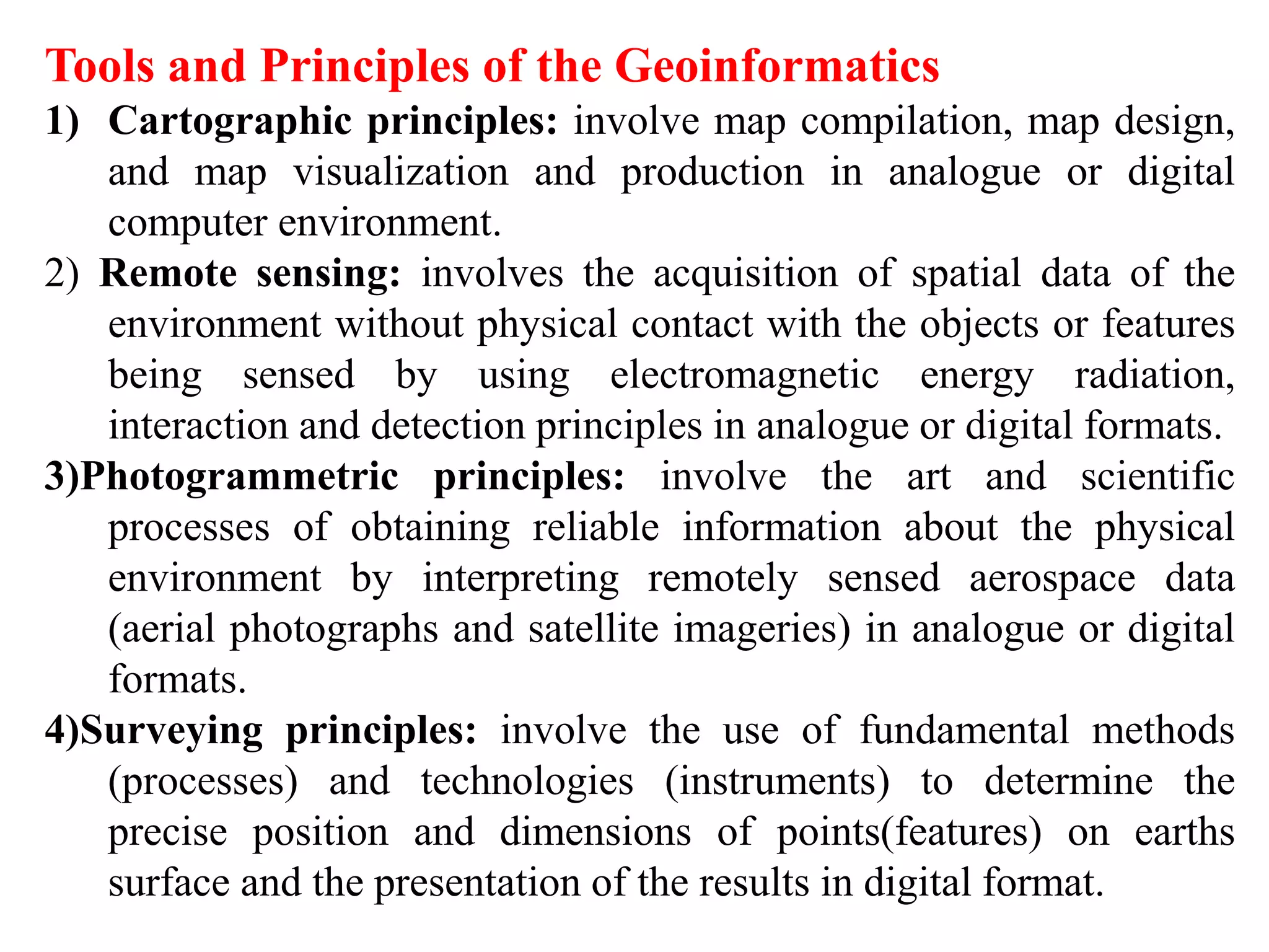 Geoinformatics For Precision Agriculture | PPTX