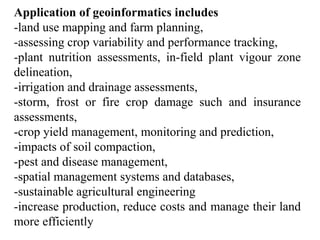 Geoinformatics For Precision Agriculture | PPTX