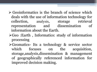 Geoinformatics (1) | PPTX
