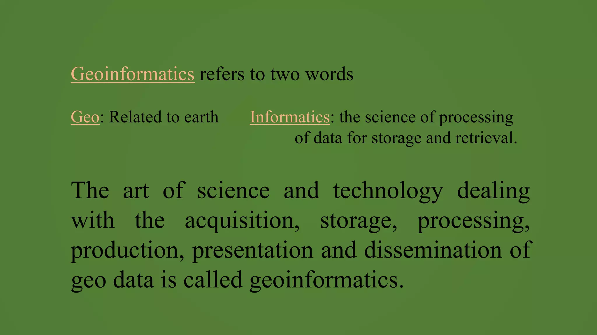 Geoinformatics ppt | PPTX