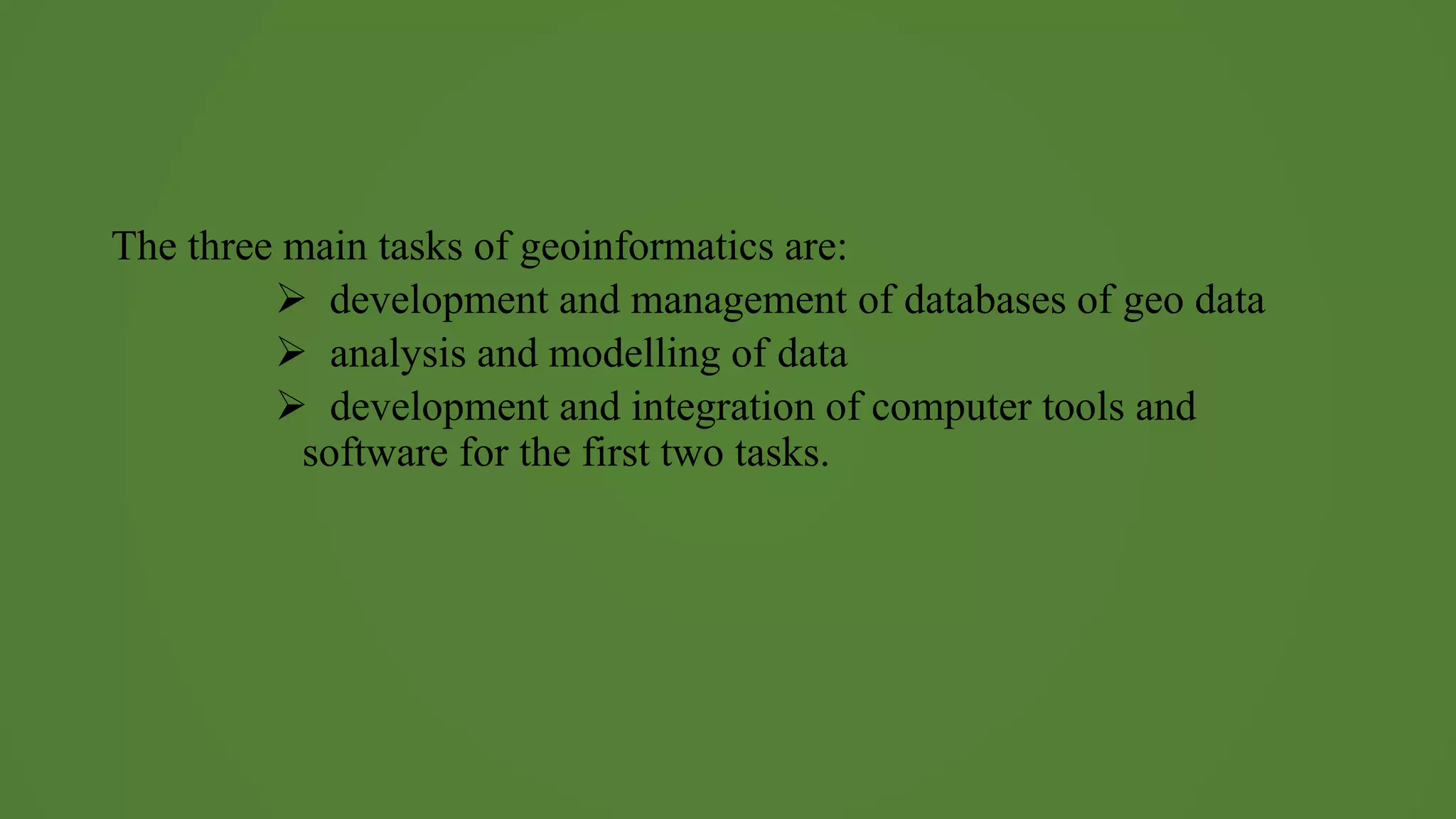 Geoinformatics ppt | PPTX