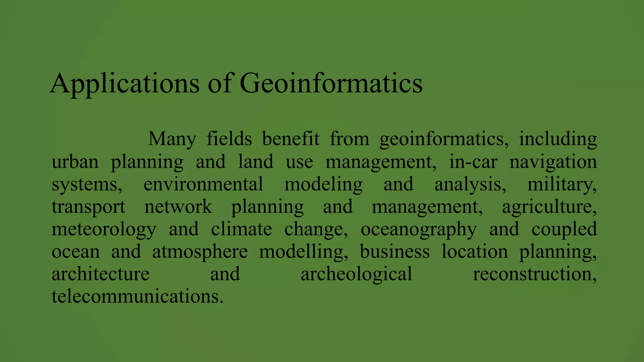 Geoinformatics ppt | PPTX
