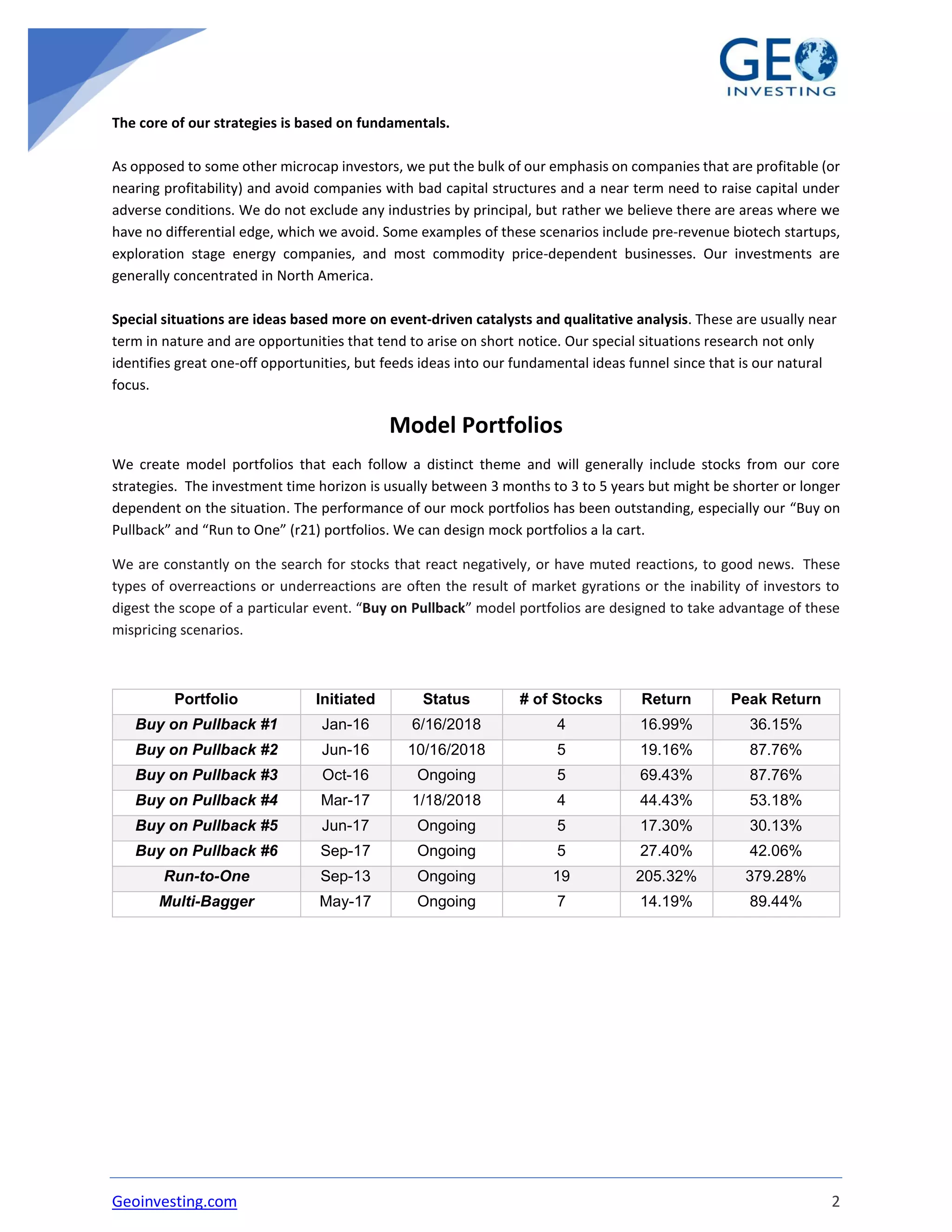 GeoInvesting Strategies and Case Studies | PDF