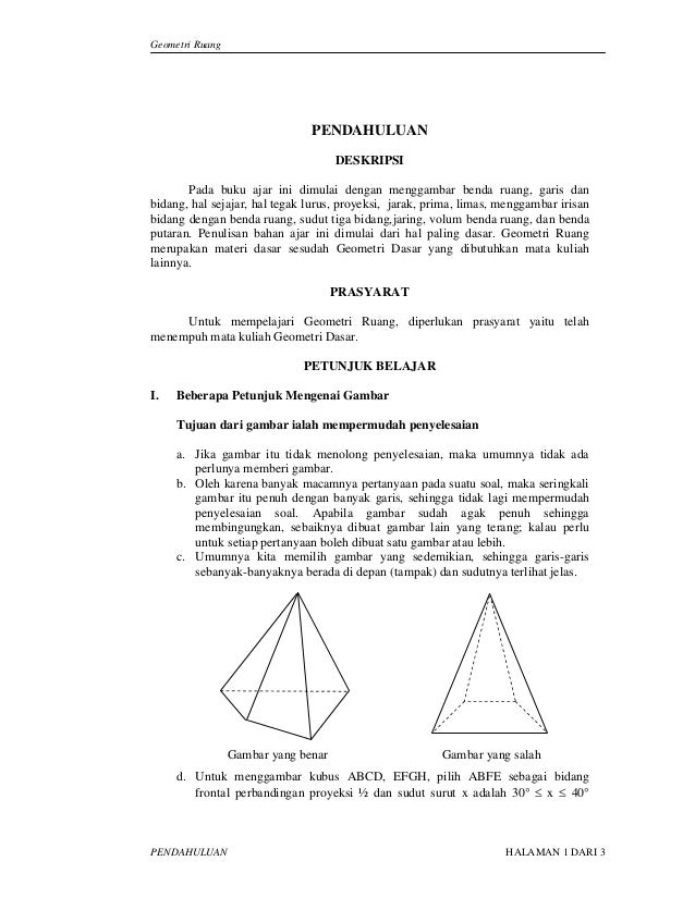 pengertian ruang dalam geometri - Evan Forsyth