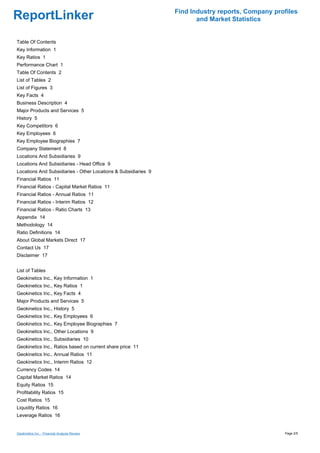 Geokinetics Inc. - Financial Analysis Review | PDF | Financial Industry ...