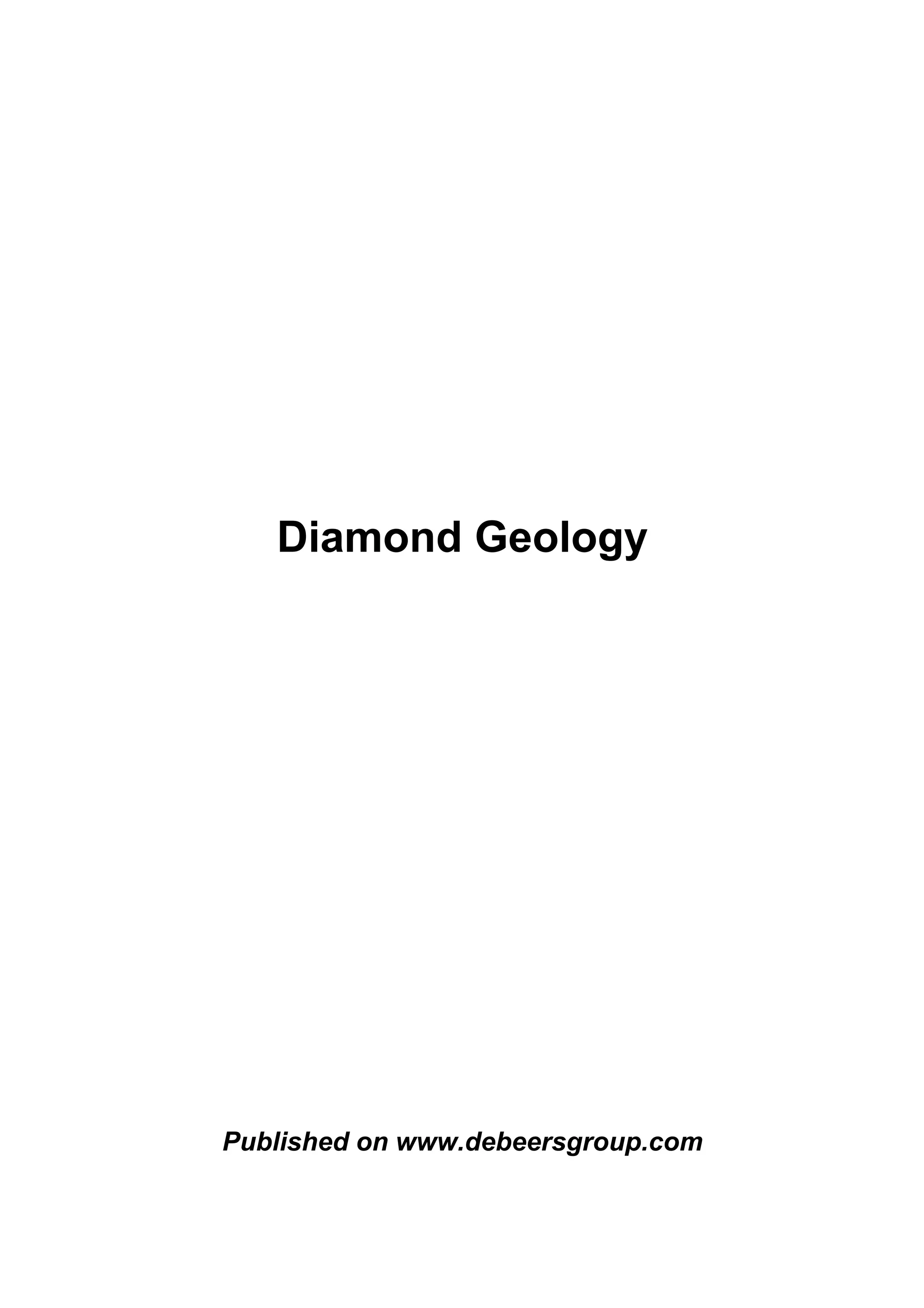 Geokniga Diamond Geology | PDF