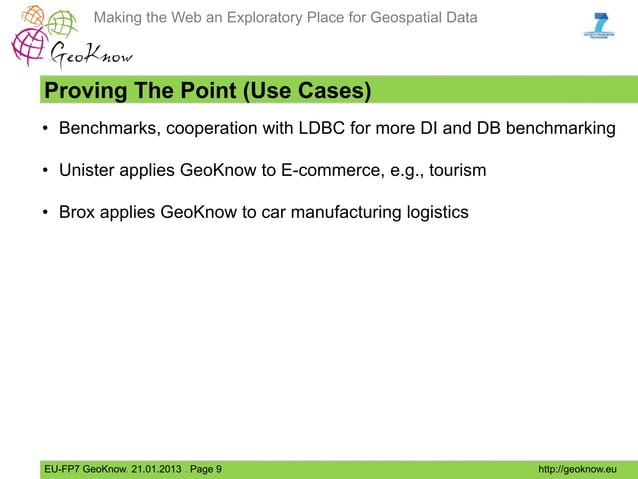 GeoKnow: Making the Web an Exploratory Place for Spatial Data | PPTX