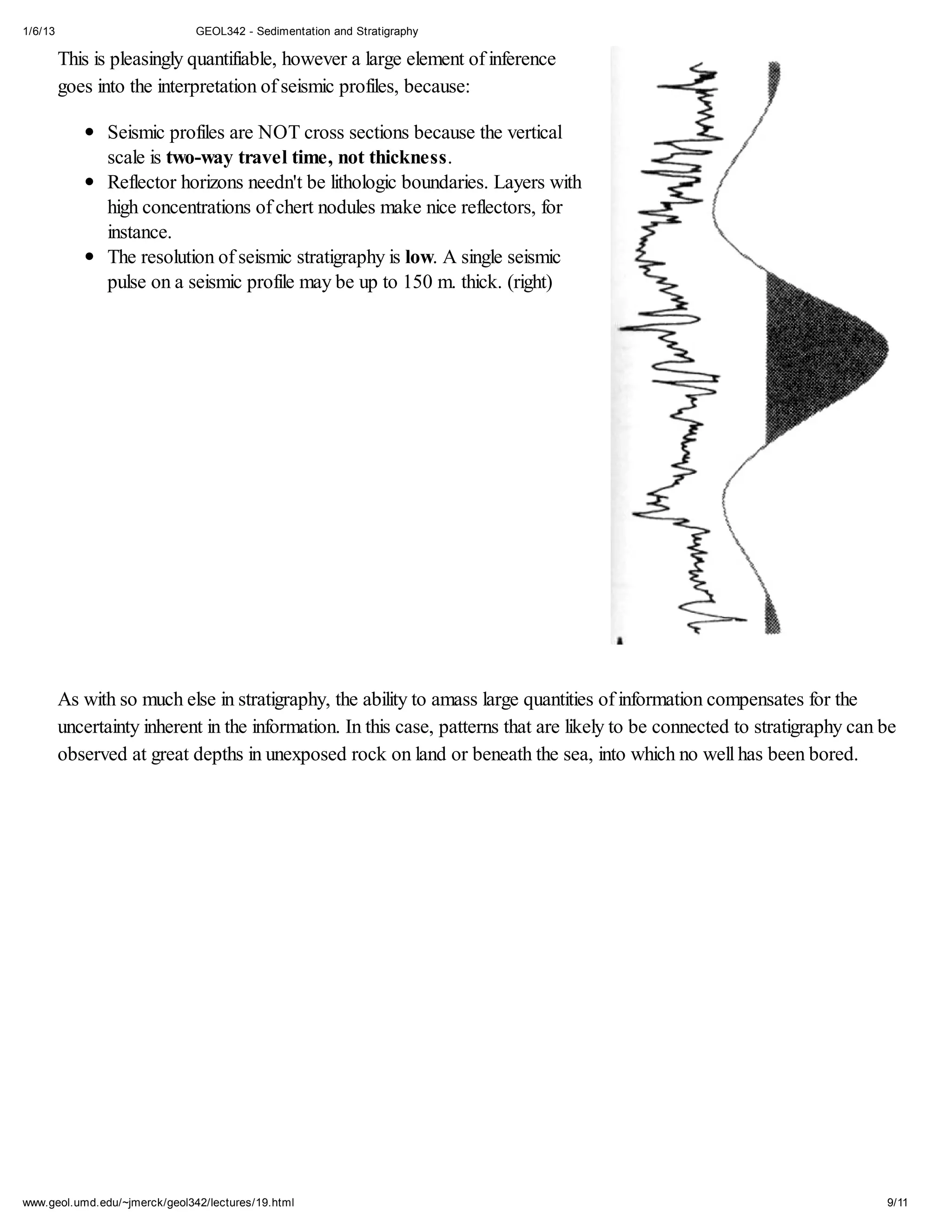 Geol342 sedimentation and stratigraphy | PDF