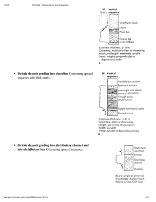 Geol342 sedimentation and stratigraphy | PDF