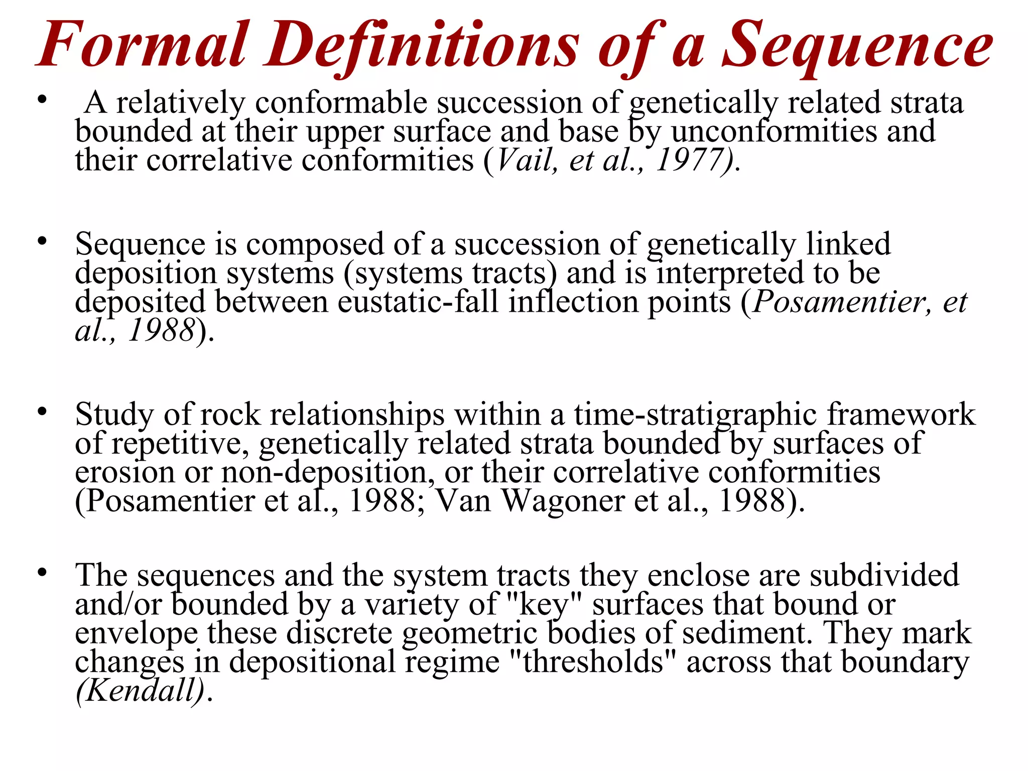 Sequence Stratigraphy - Principles | PPT