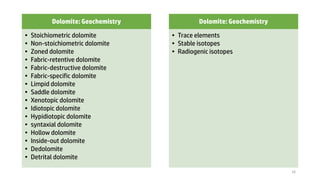 Dolomite; Petrography & Geochemistry | PDF