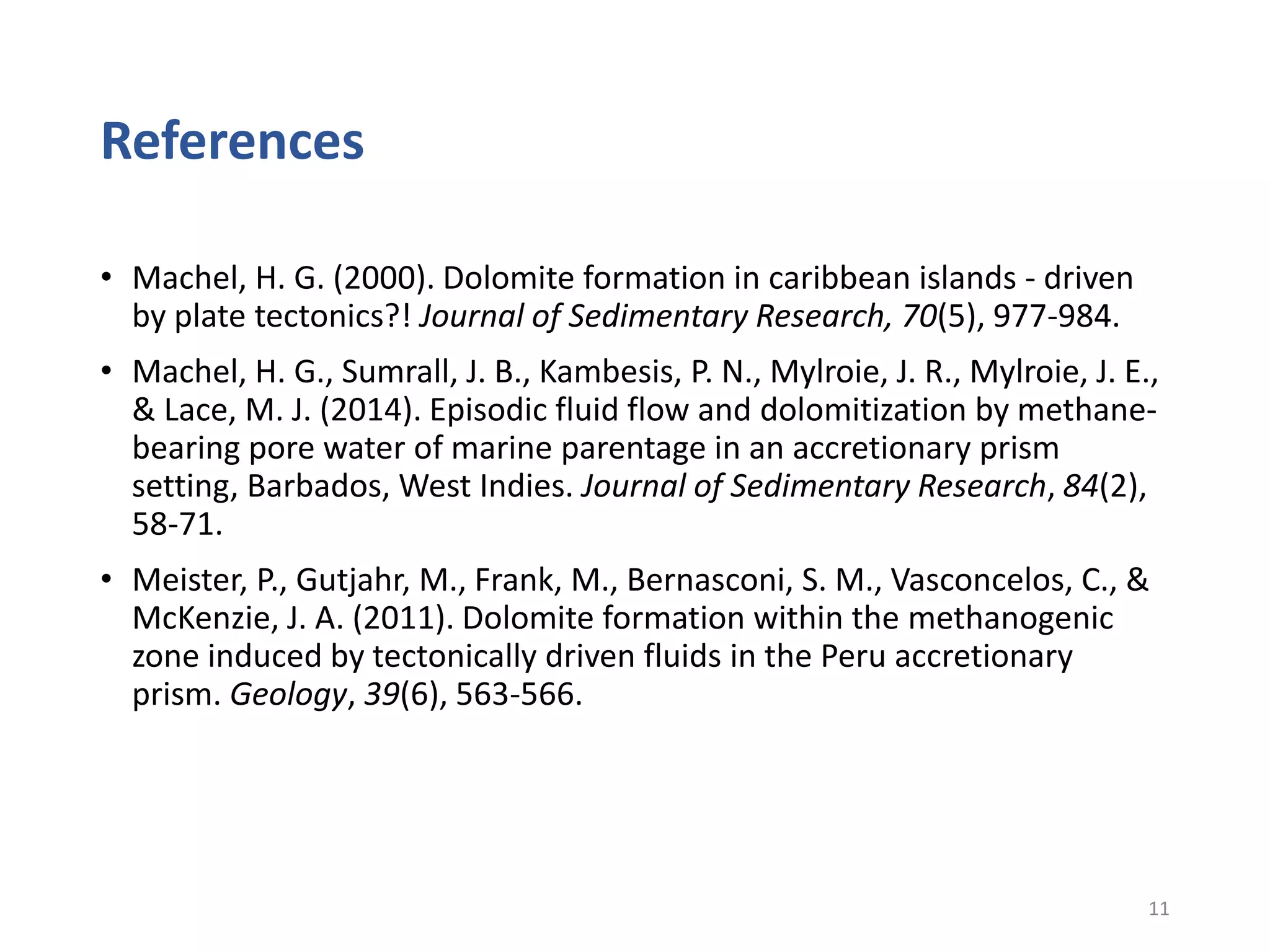 ACCRETIONARY PRISM MODEL OF DOLOMITIZATION? | PPTX | Geography | Science