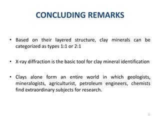 Clay Minerals: Classifications, Identifications, Structures, and ...