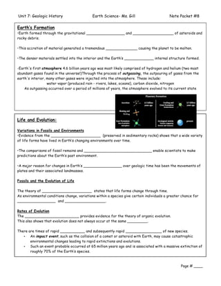 Geologic History Note Packet | PDF | Geology | Science