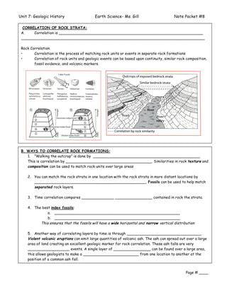 Geologic History Note Packet | PDF
