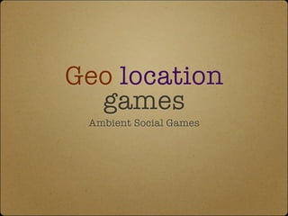 Geolocation games-platform | PDF