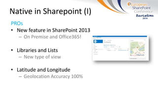 Geolocation: Improving our BI solutions with SharePoint | PPT